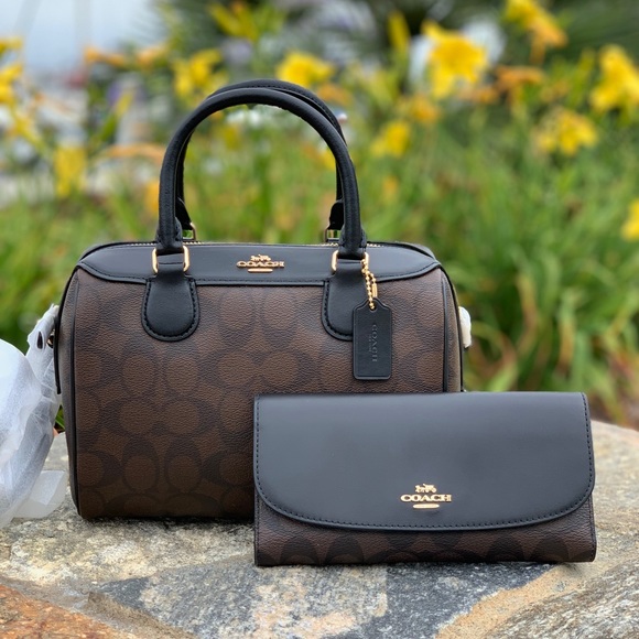 Coach | Bags | Coach Signature Mini Bennett Crossbody Satchel Set ...